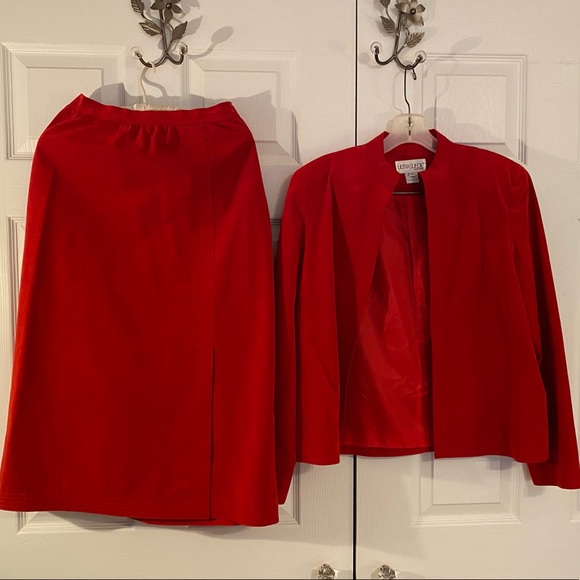 Ultrasuede | Skirts | Vintage 7s True Red Ultrasuede Skirt Suit | Poshmark